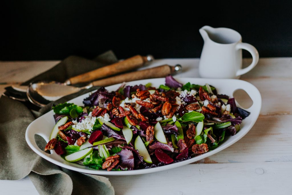 Apple Beet Salad w/ Candied Pecans | A-Yo Kitchen