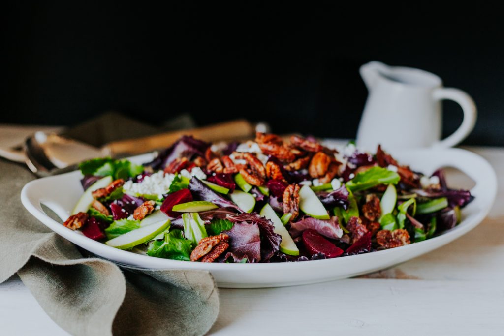 Apple Beet Salad w/ Candied Pecans | A-Yo Kitchen
