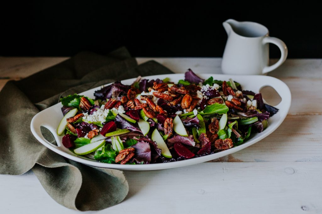 Apple Beet Salad w/ Candied Pecans | A-Yo Kitchen