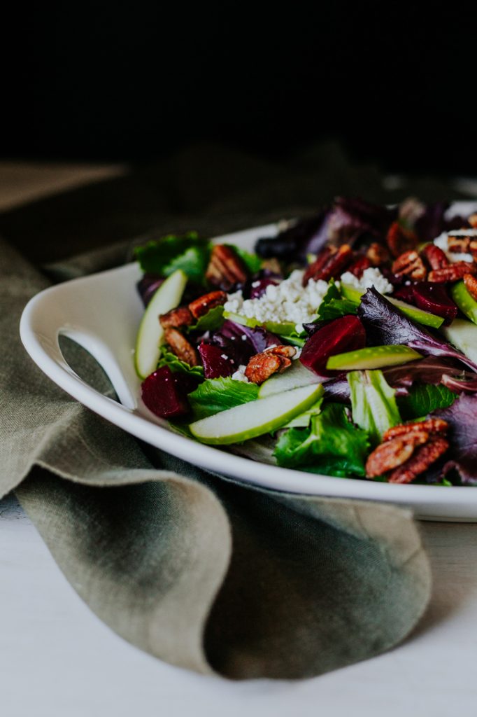 Apple Beet Salad w/ Candied Pecans | A-Yo Kitchen