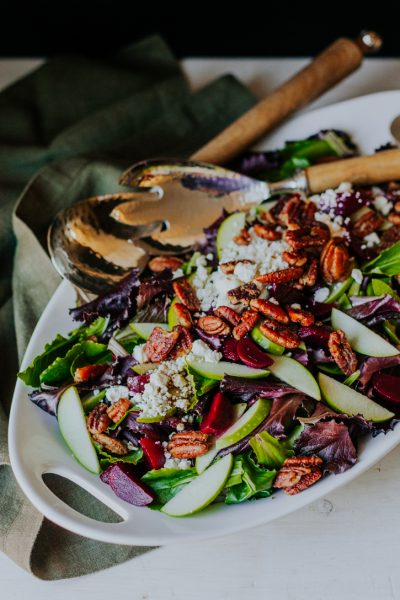 Apple Beet Salad w/ Candied Pecans | A-Yo Kitchen