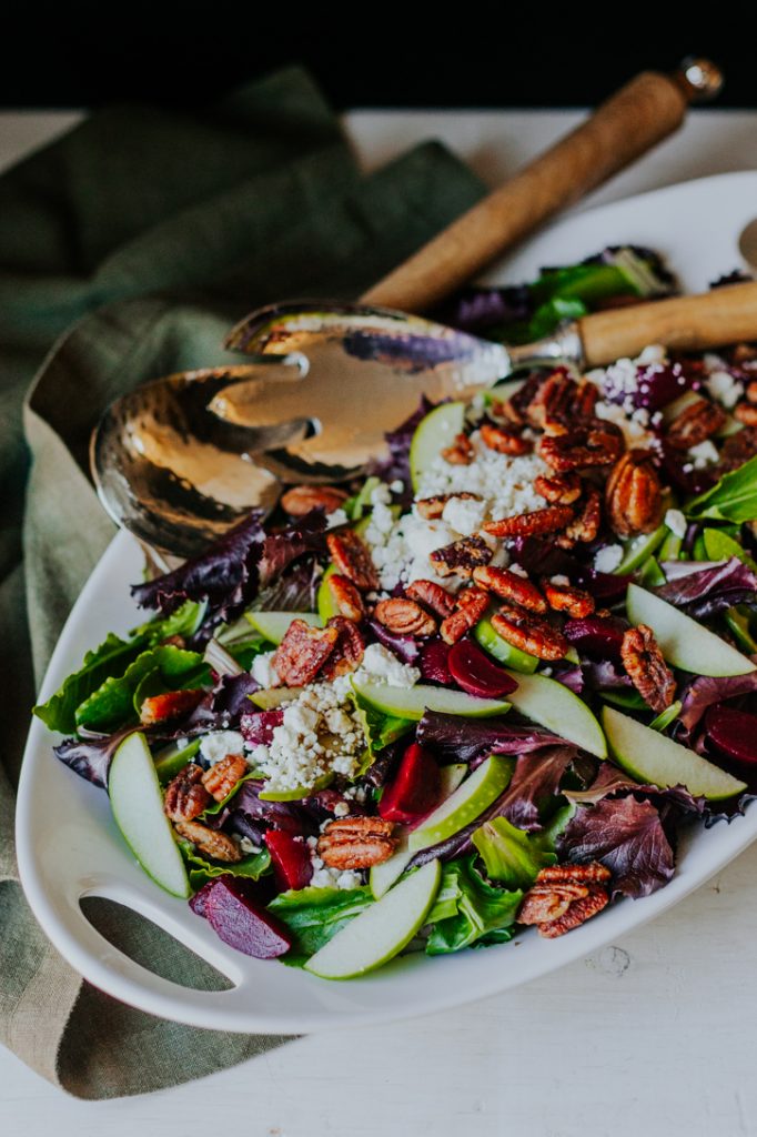 Apple Beet Salad w/ Candied Pecans | A-Yo Kitchen